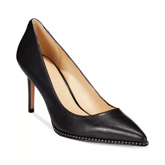 Coach | Shoes | Coach Vonna Black Pumps With Pointed Toe And Bead Chain ...